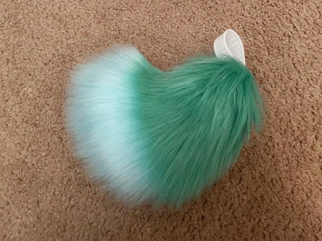 Seafoam Green and Baby Blue Mini Fursuit Nub Tail - Etsy