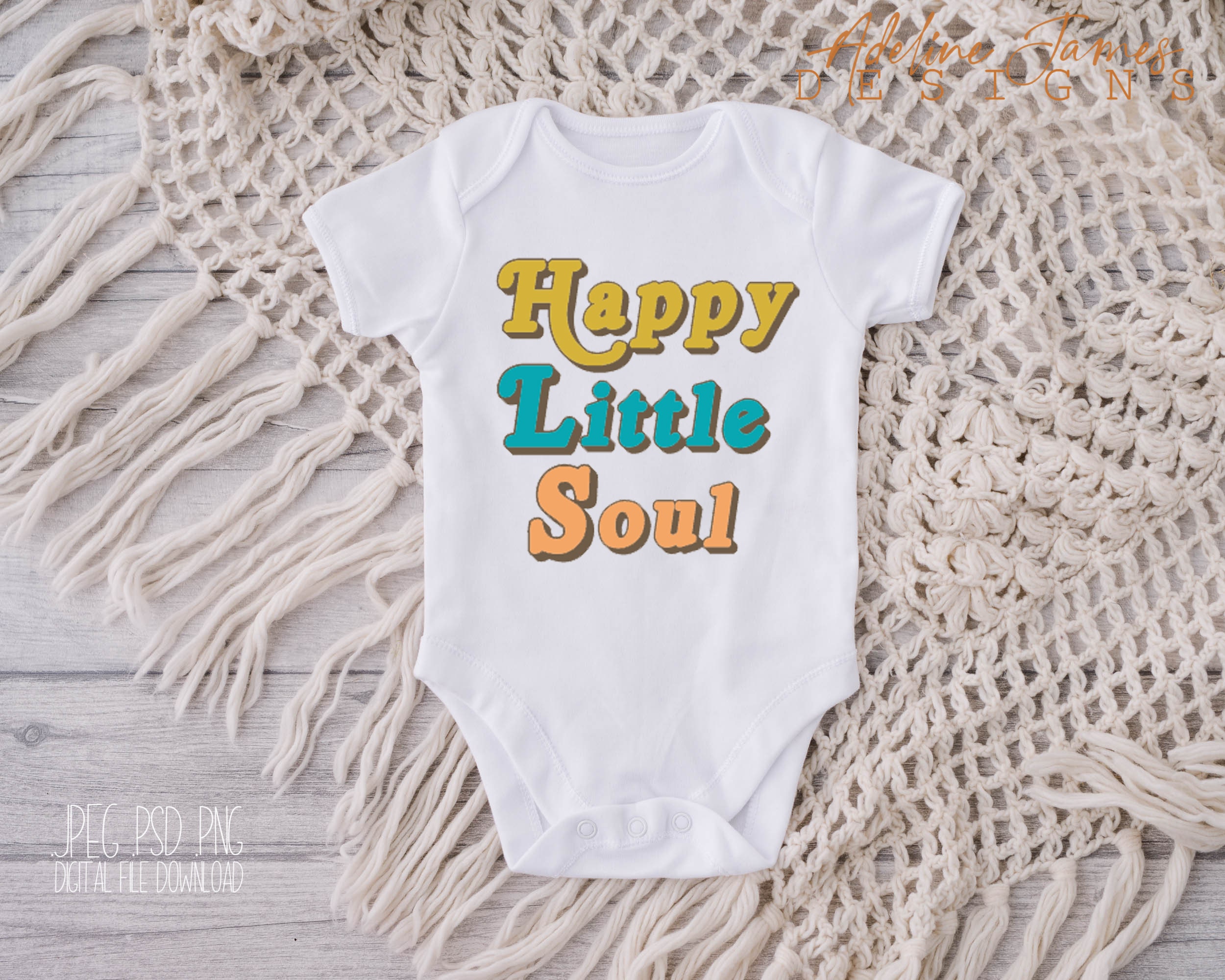 Happy Little Soul Digital Download Png Jpeg Psd Design Newborn Toddler ...