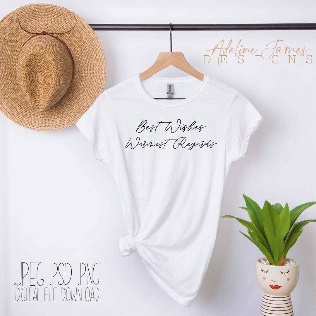 Best Wishes Warmest Regards Digital Download JPEG PNG - Etsy