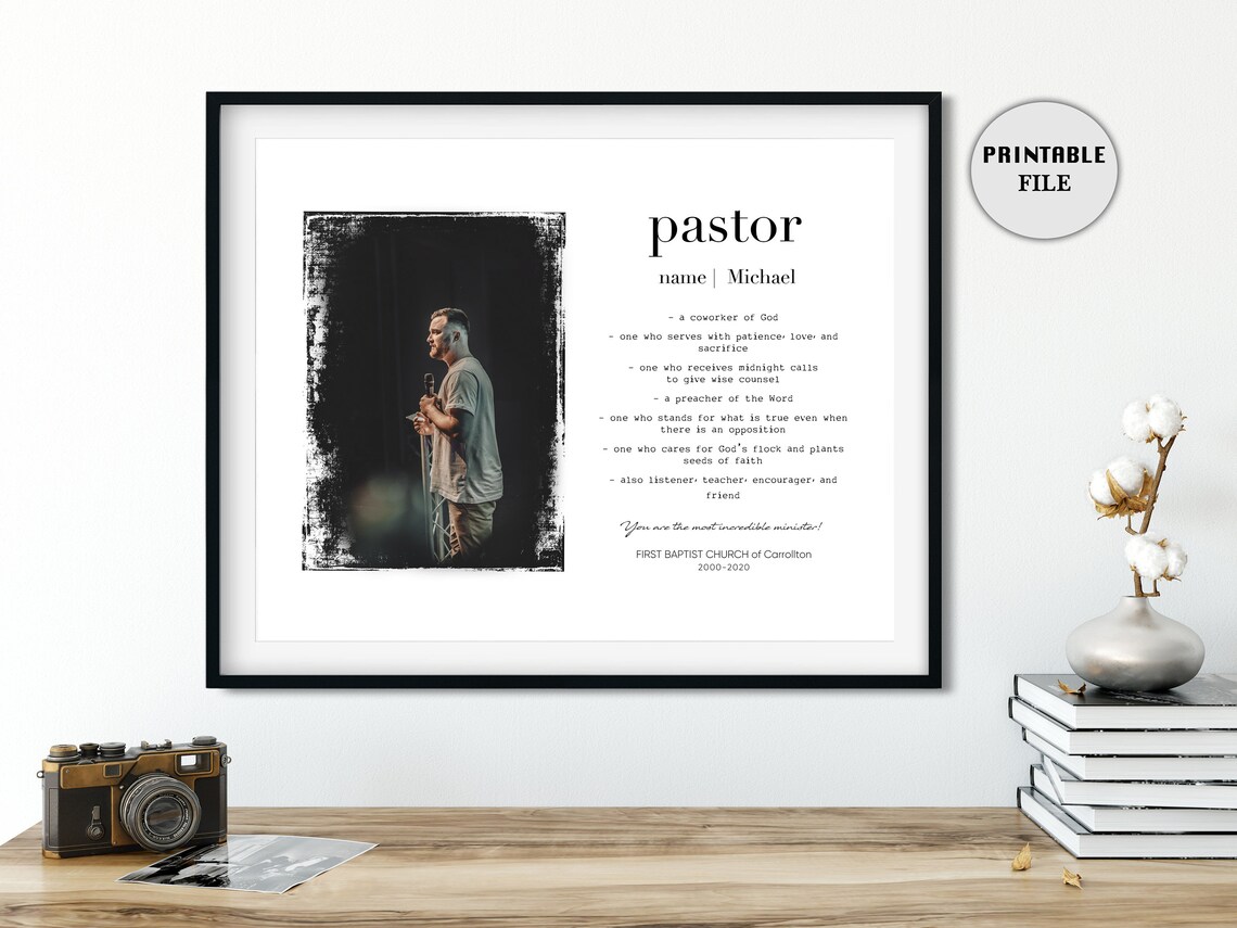 Pastor Gift Pastor Definition With Photo Pastor Birthday - Etsy