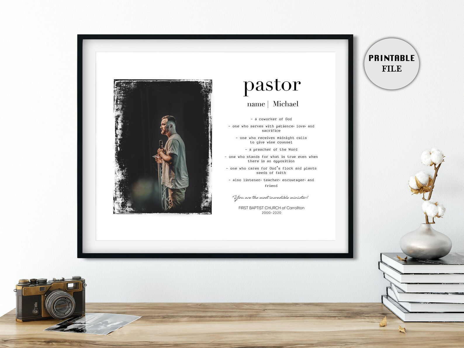 Pastor Gift Pastor Definition With Photo Pastor Birthday - Etsy