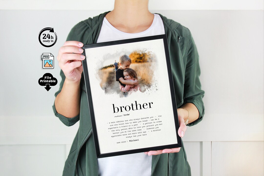 Brother Gift From Sister, Personalized Definition of Brother, Brother ...