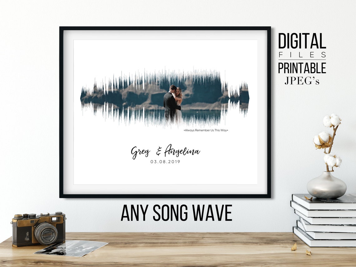 Custom Sound Wave With Wedding Photo Custom Wedding Song | Etsy