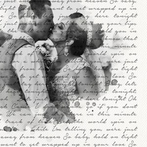 Custom Lyric Art Vows Personalized Gift 1 Year Anniversary Gift For