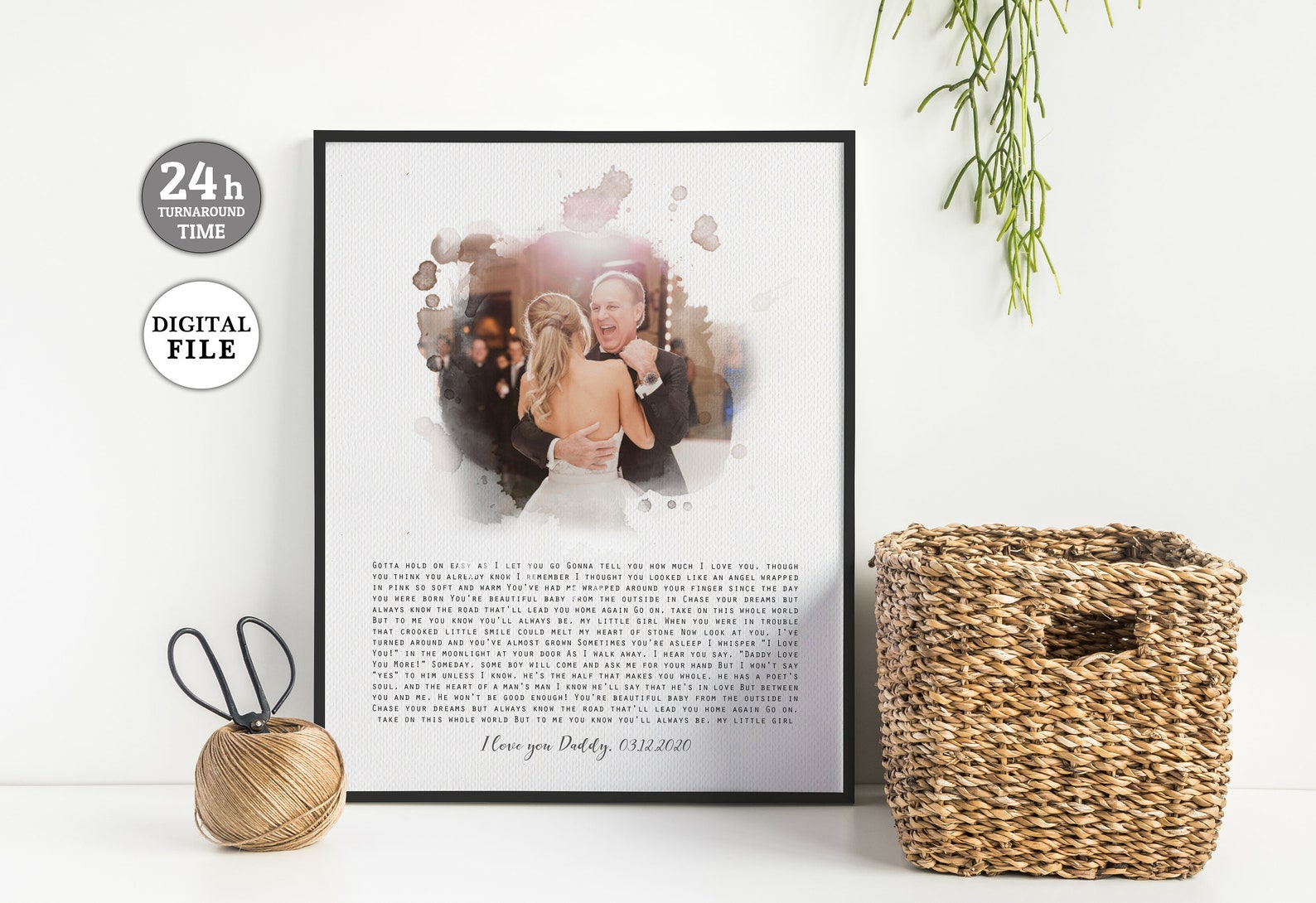 Father Wedding Gift, Father of the Bride Gift, Custom First Dance ...