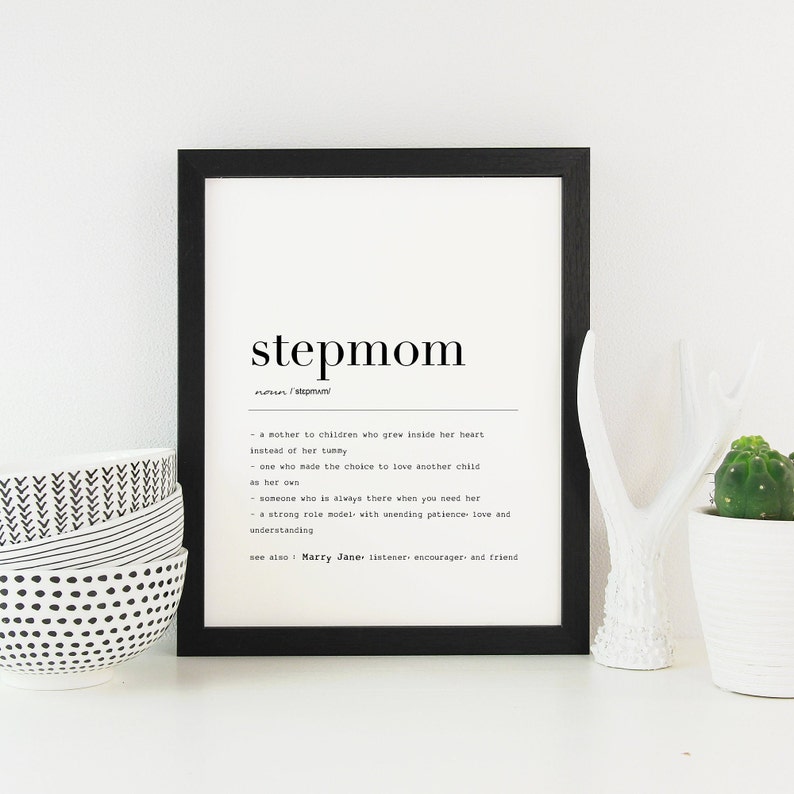 T For Stepmom Definition Of Stepmom Bonus Mom T Etsy