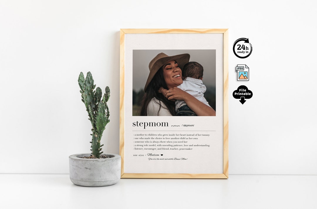 Personalized Stepmom Definition Print Stepmom T Mothers Etsy