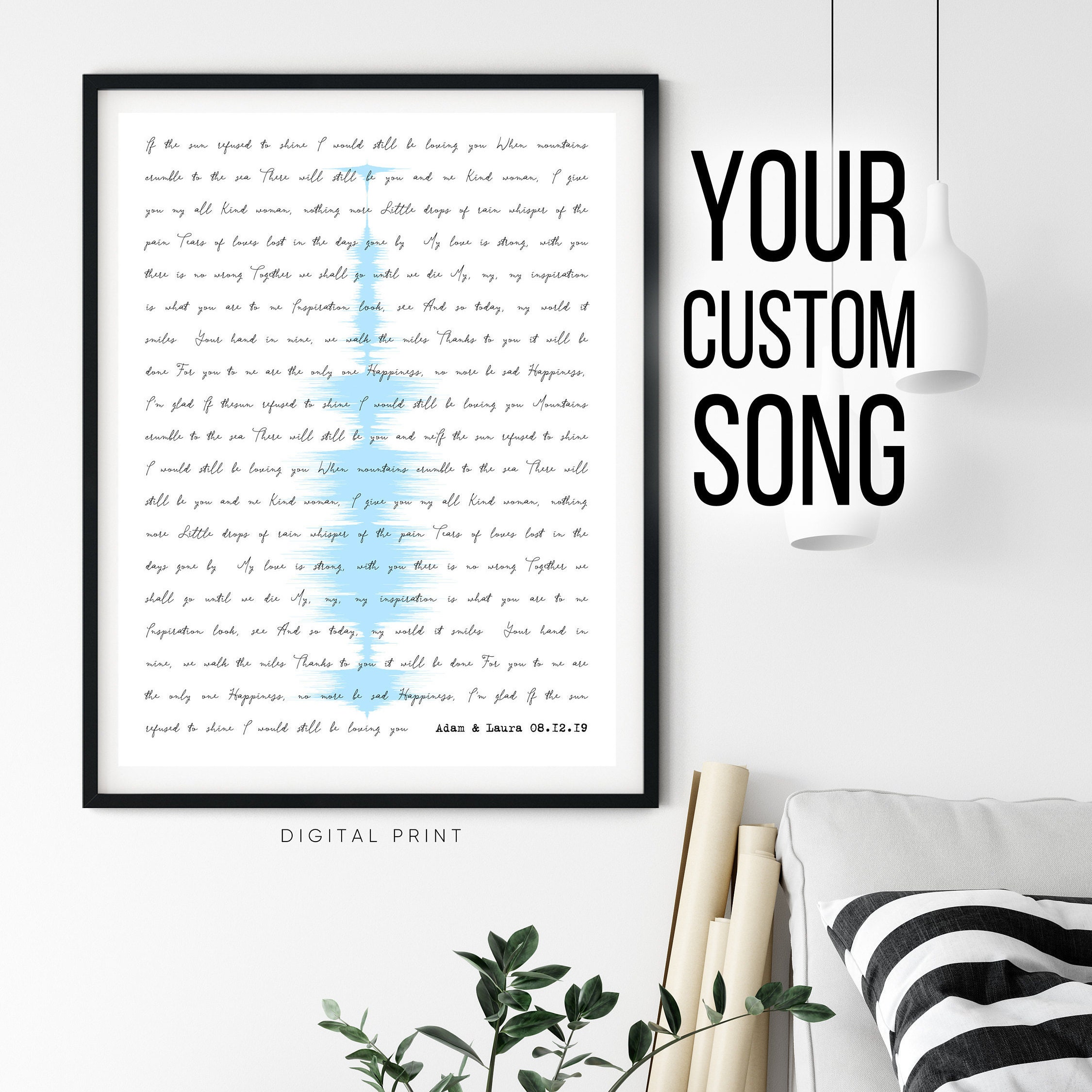 Custom Soundwave Art Song Lyric Art Soundwave and Lyrics - Etsy