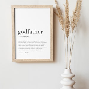 Personalized Godfather Definition, Godfather Gift, Custom Gift for ...