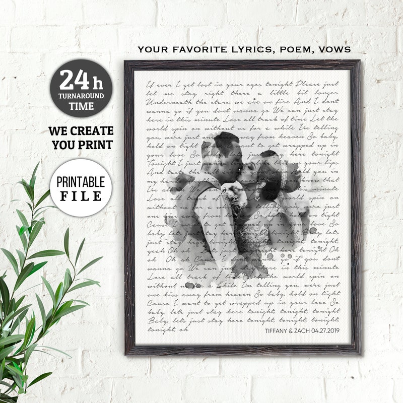 Song Lyrics Wall Art - Etsy