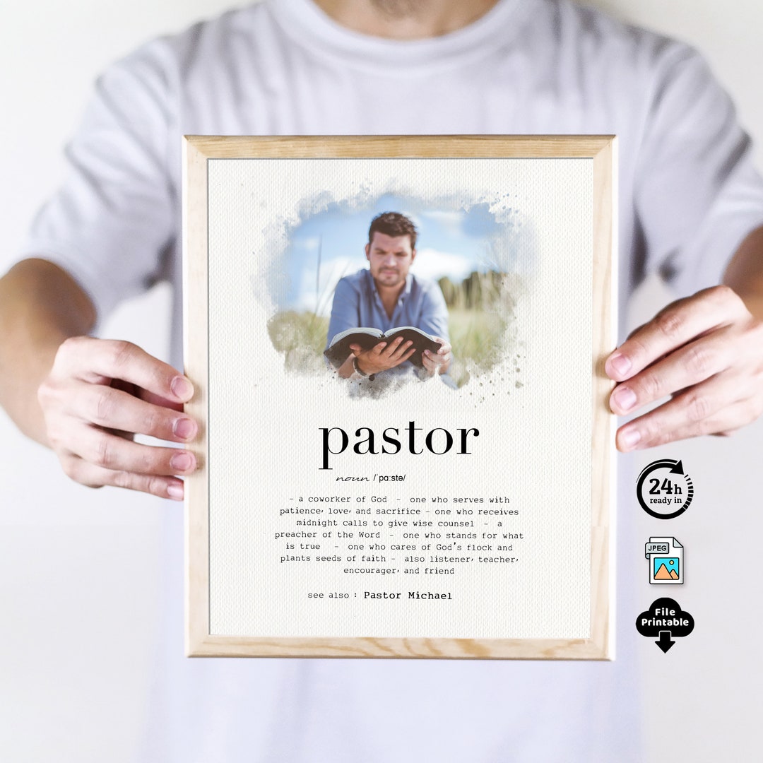 Pastor Definition Print, Youth Pastor Appreciation Gift, Pastor ...