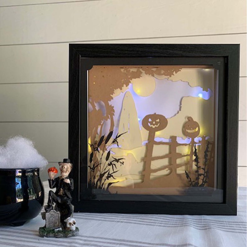 Ghost Shadow Box, Light Box, 3D Laser Cut - Etsy