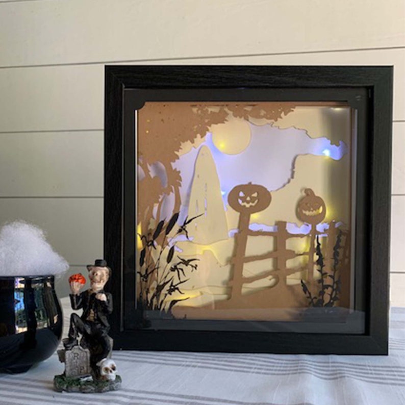 Ghost Shadow Box, Light Box, 3D Laser Cut - Etsy