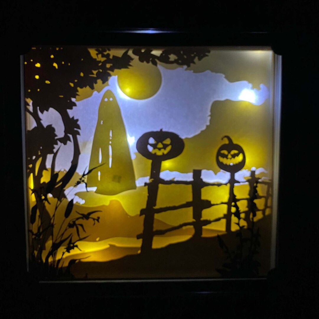 Ghost Shadow Box, Light Box, 3D Laser Cut - Etsy