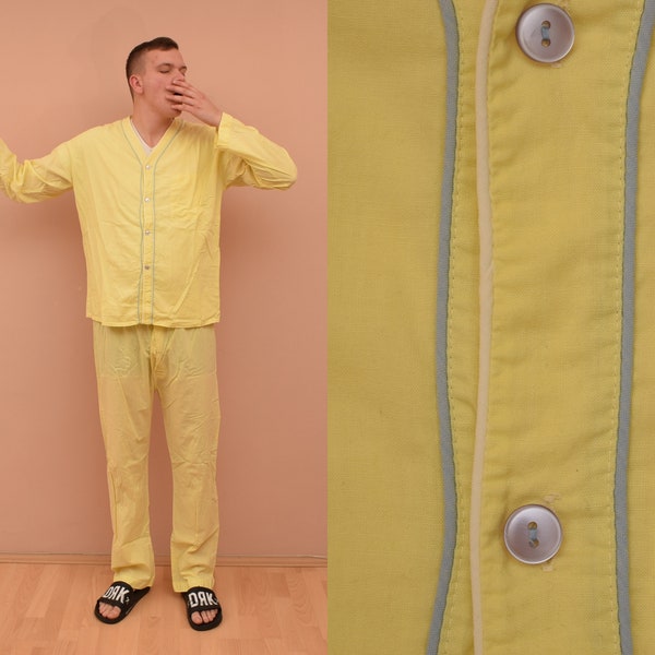Mens Yellow Pajama Set - Etsy