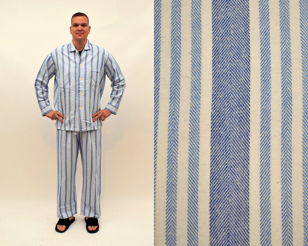 Derek Rose Striped Pajama Set / Mens Size UK 44 EU 54 XL / Man Pajamas ...