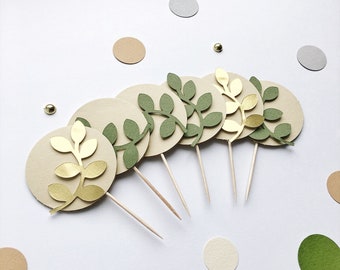 Greenery cake topper | Etsy