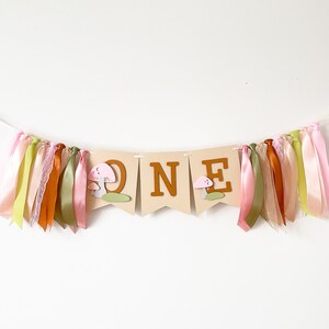 Toadstool High Chair Banner, Mushroom 1 Year Birthday Decorations, Pink ...