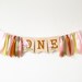 Toadstool High Chair Banner, Mushroom 1 Year Birthday Decorations, Pink ...