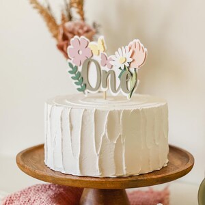 Wildflower Birthday Cake Topper, Wild Flowers 1st Birthday Decorations ...