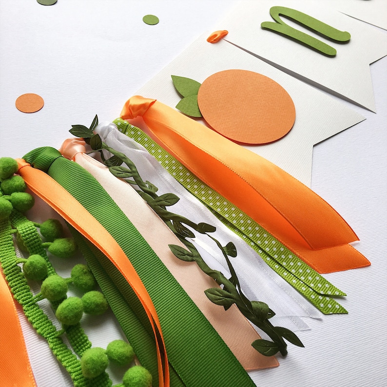 Little Cutie One High Chair Banner Clementine 1st Birthday | Etsy