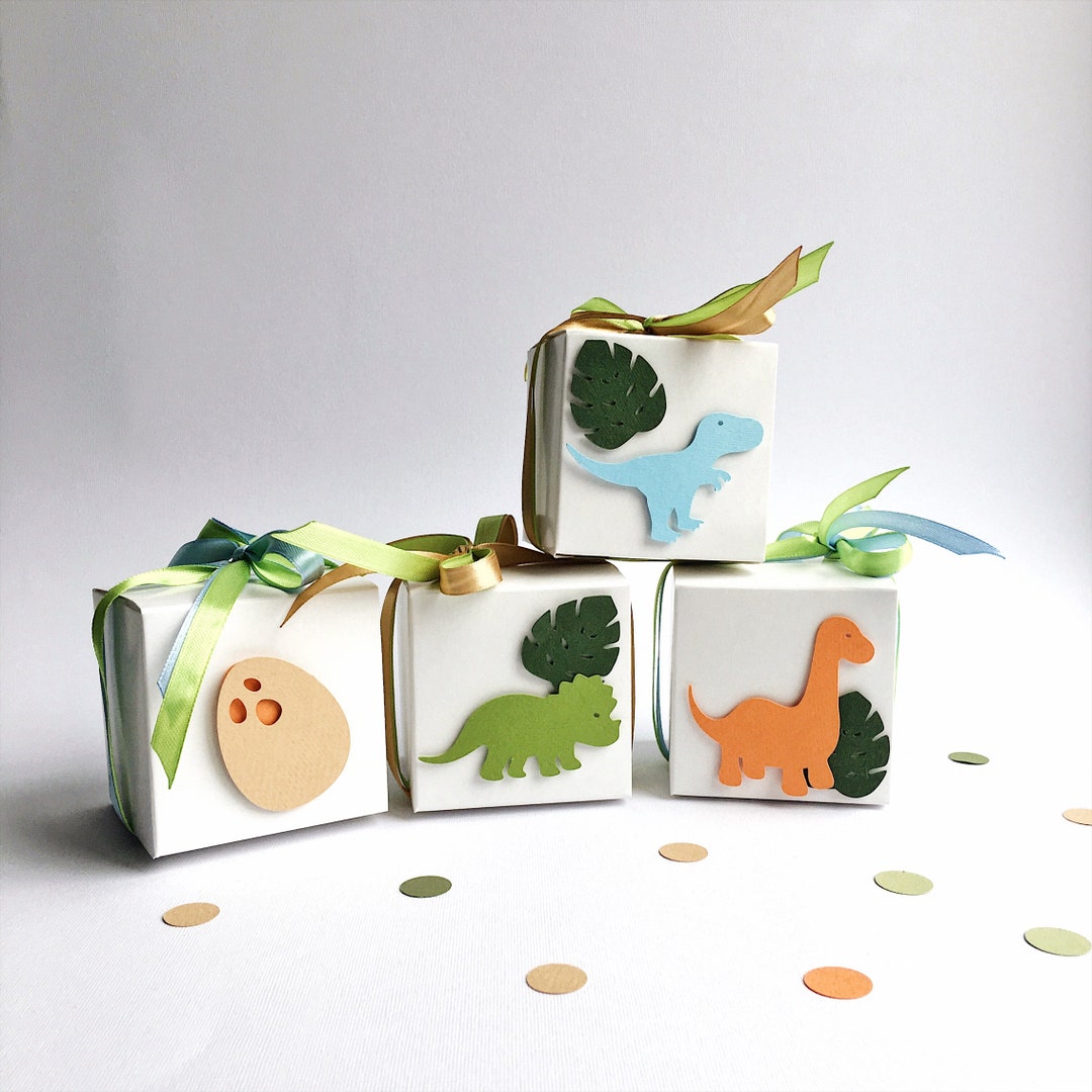 Dinosaur Favor Boxes Dinosaur Baby Shower Decorations Dino Themed 1st ...