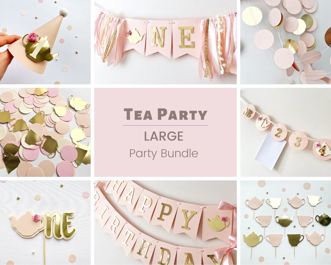 1st Birthday Tea Party, Birthday Bundle, Girl First Birthday, Garden ...