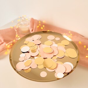 Blush Gold Confetti, Girl First Birthday, Bridal Shower Decoration ...