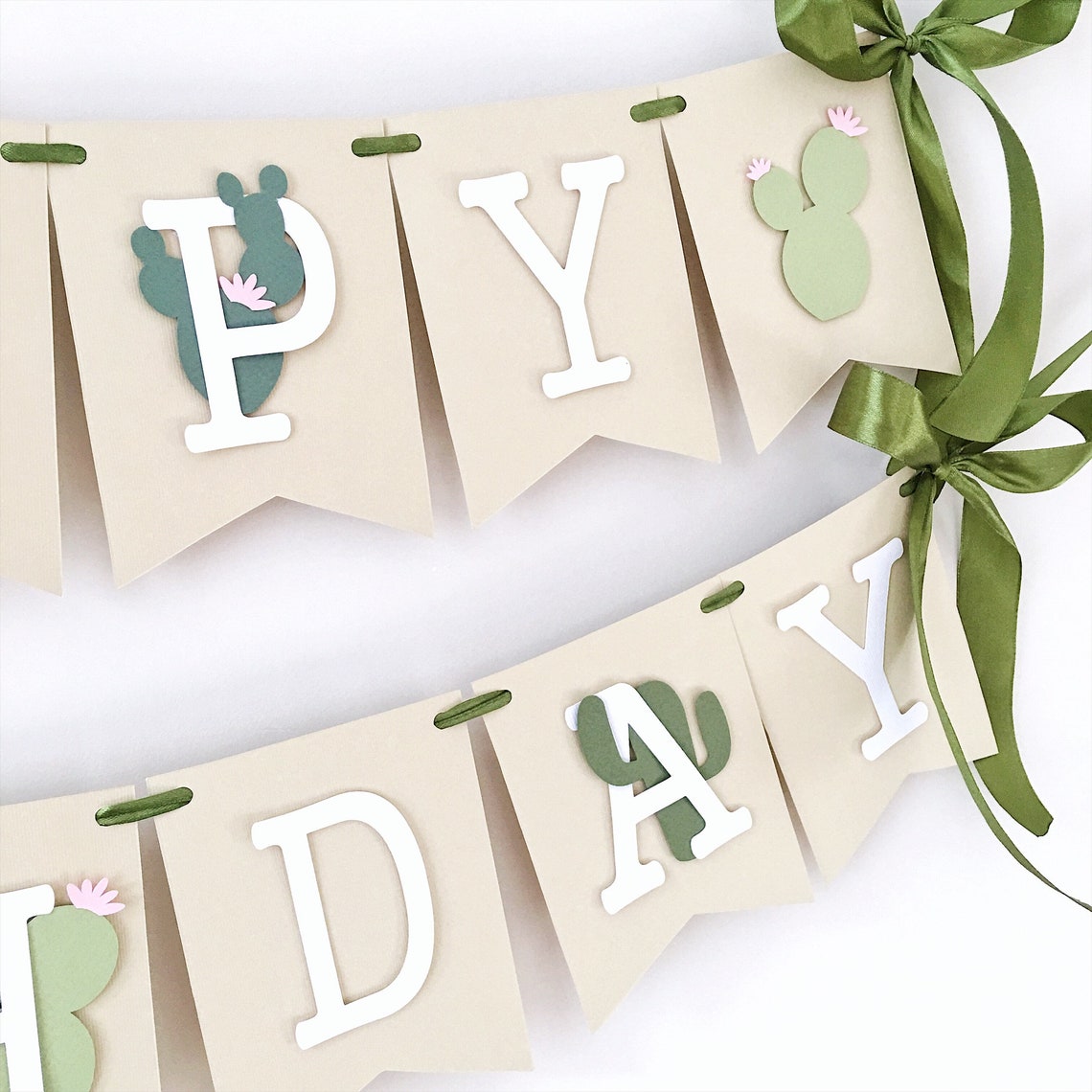 Cactus Happy Birthday Banner Fiesta 1st Birthday Decorations | Etsy