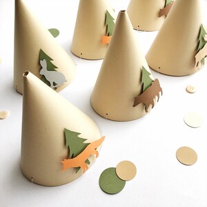 Woodland Party Hats, Woodland 1st Birthday Decorations, Forest Party ...