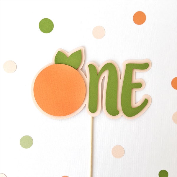 Orange First Birthday Cake Topper - Etsy