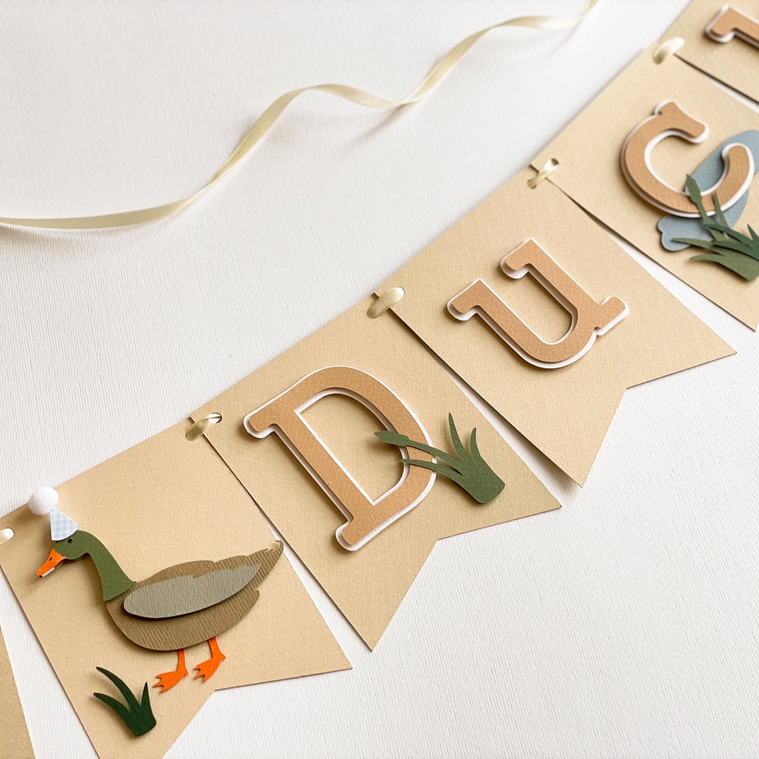 One Lucky Duck Banner Mallard 1st Birthday Decorations One - Etsy