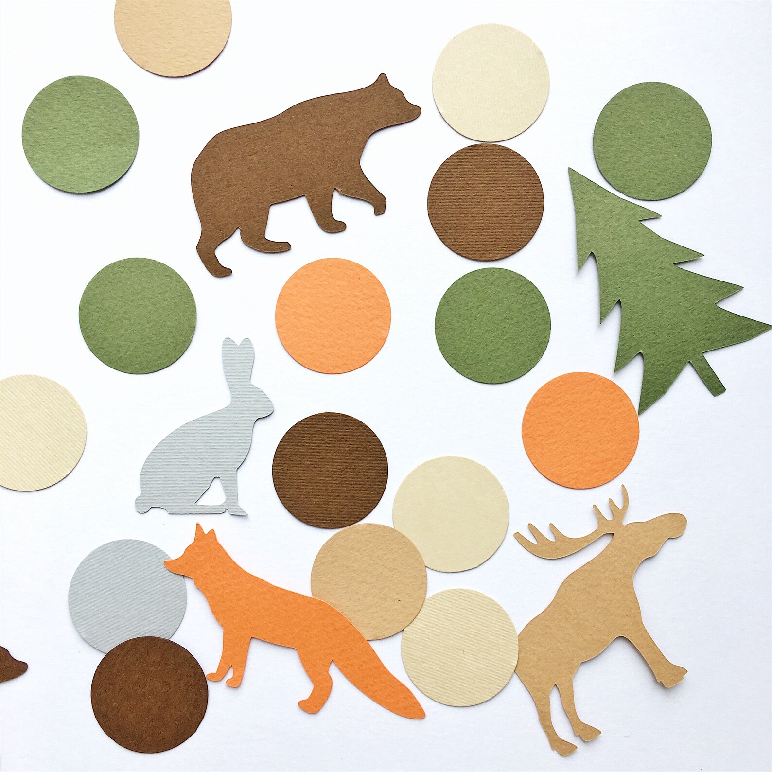 Woodland Confetti, Forest Animals Party Decor, Woodland Baby Shower ...