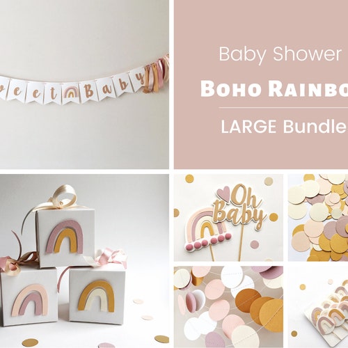 Rainbow Baby Shower Boho Rainbow Baby Banner Boho Shower - Etsy
