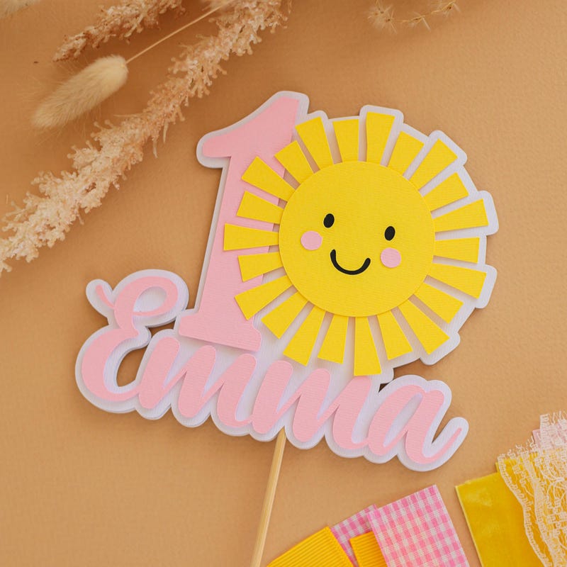 Sun Cake Topper - Etsy