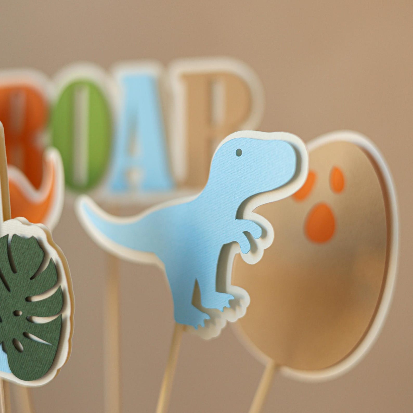 Dinosaur Table Centerpieces - Boy 1st Birthday Decorations - Oneasaurus ...
