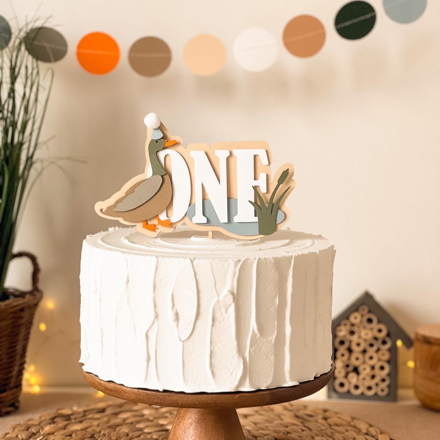 One Lucky Duck Cake Topper, Mallard 1st Birthday Decorations - Etsy