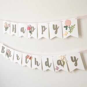 Wildflower Birthday Banner, Wild and Onederful Birthday, Flowers Party ...