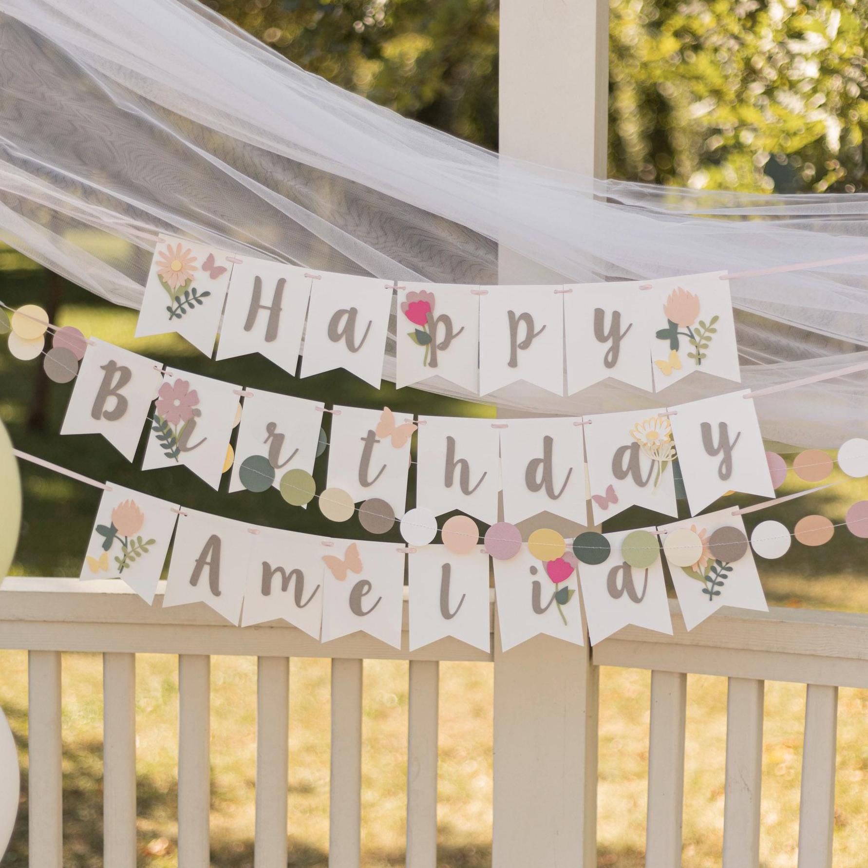 Wildflower Birthday Banner, Wild and Onederful Birthday, Flowers Party ...