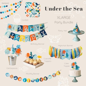 Under the Sea Birthday Party Decor - Ocean Animal Bundle - Etsy