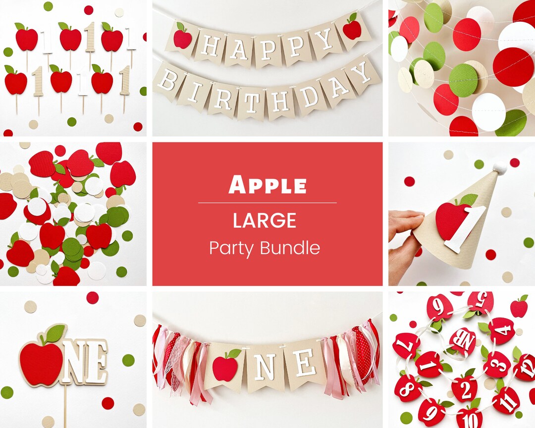 Apple Birthday Decorations, Apple 1st Birthday, Apple of Our Eye Party ...