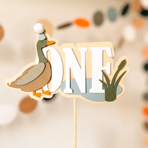 One Lucky Duck Cake Topper, Mallard 1st Birthday Decoration, Mallard ...