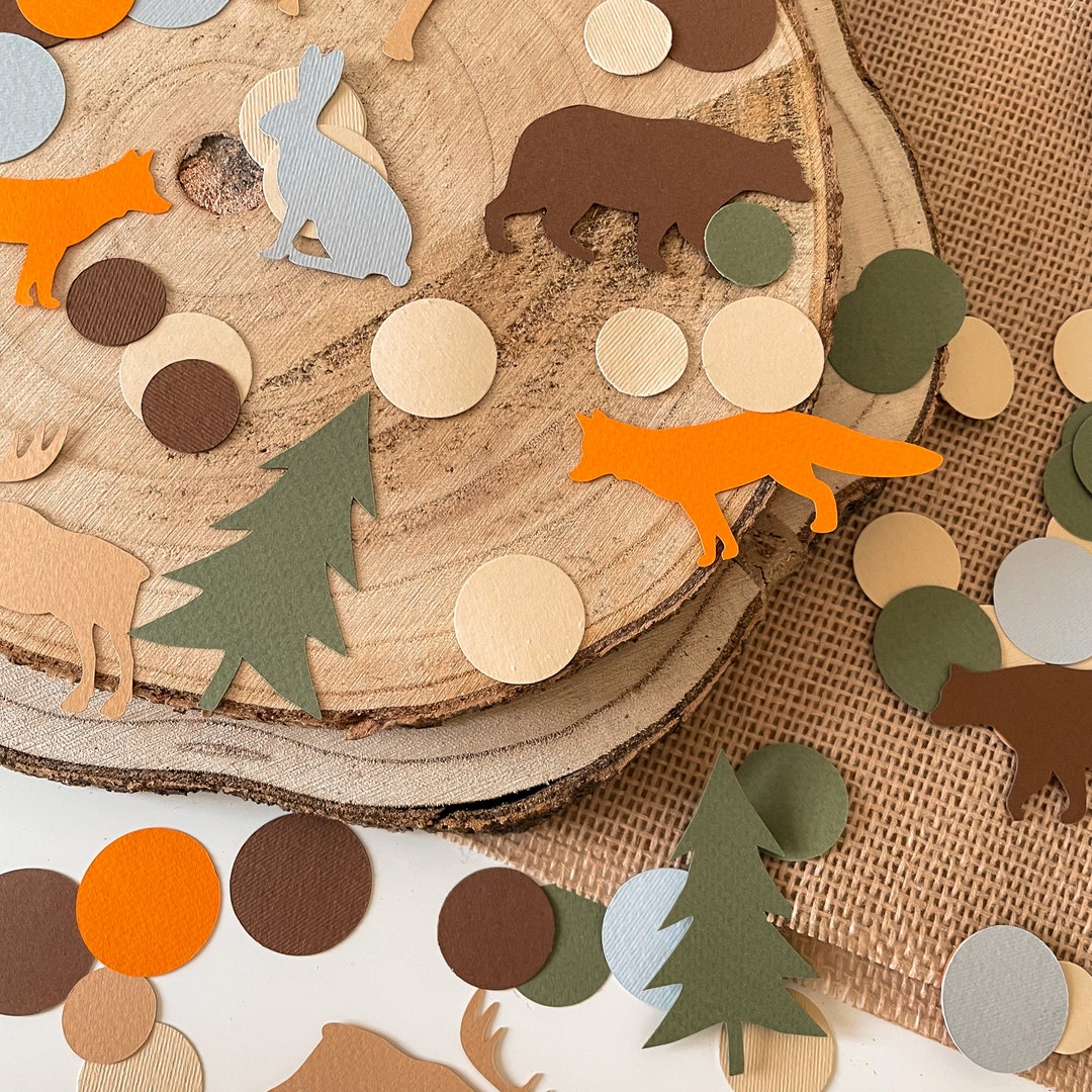 Woodland Confetti, Forest Animals Party Decor, Woodland Baby Shower ...