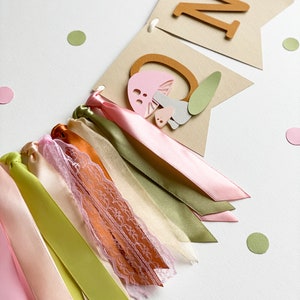Toadstool High Chair Banner, Mushroom 1 Year Birthday Decorations, Pink ...