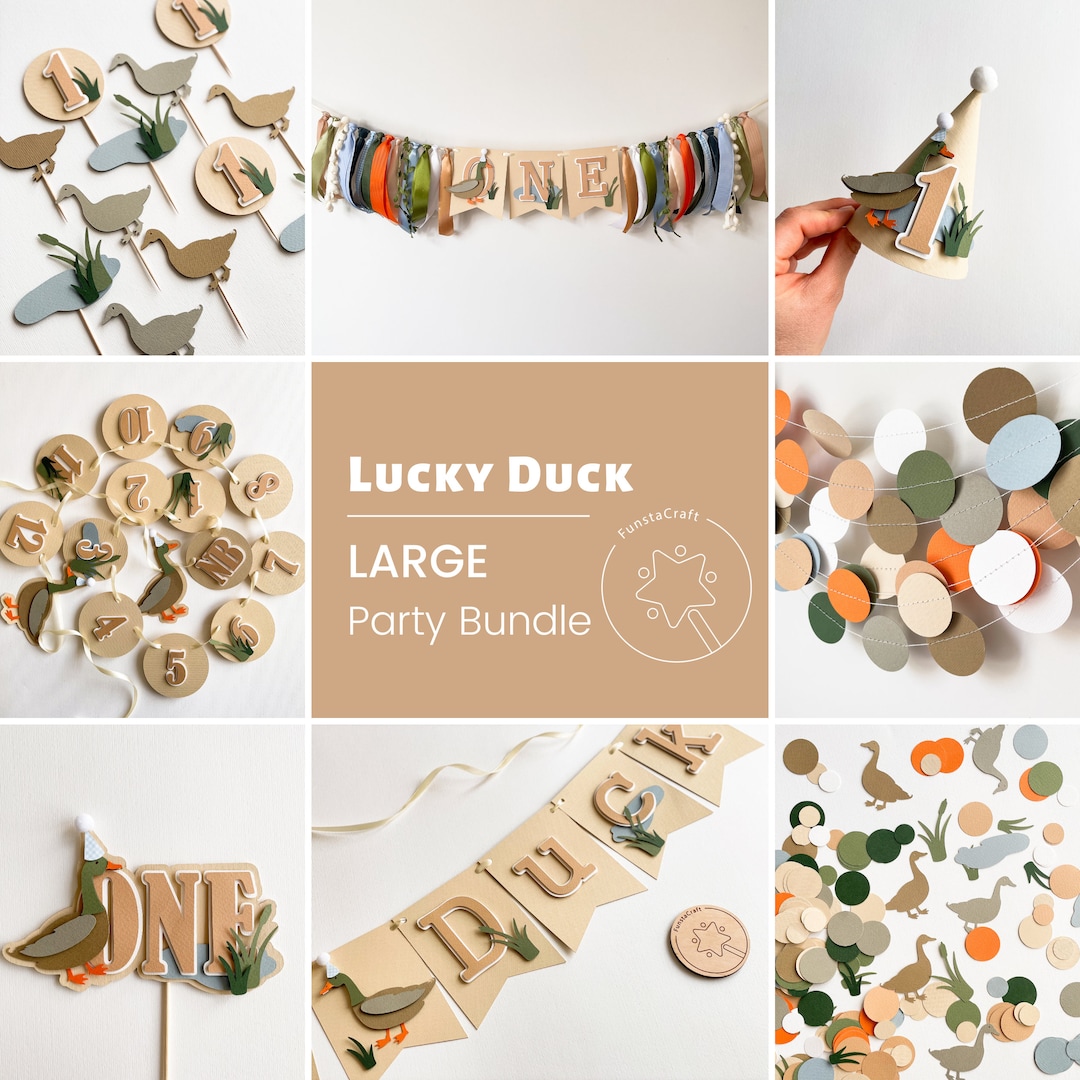One Lucky Duck First Birthday Decorations Mallard Duck Party - Etsy Ireland