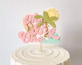 Big ONE Wave Surf Wood Cake Topper, Surfboard One Cake Topper, Surfing ...