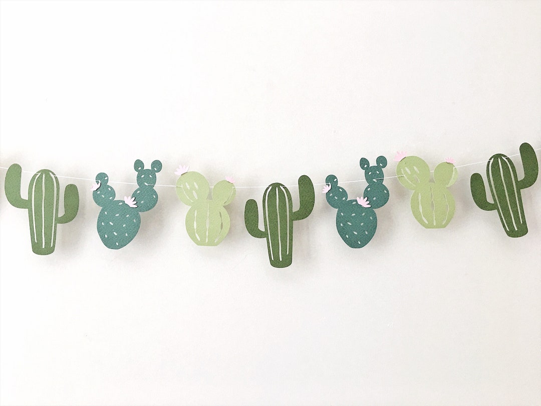 Cactus Garland, Cactus Banner, Cactus Party Decor, Cactus Baby Shower ...