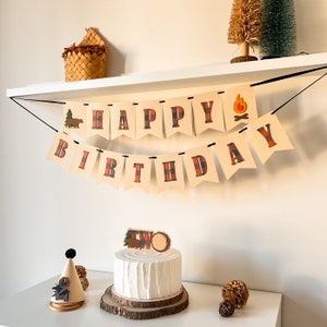 Lumberjack Cake Topper, Boy 2nd Birthday, Happy Camper, Bear, Wild One ...