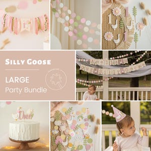 One Silly Goose 1st Birthday Bundle, Vintage Goose Party Decorations - Etsy