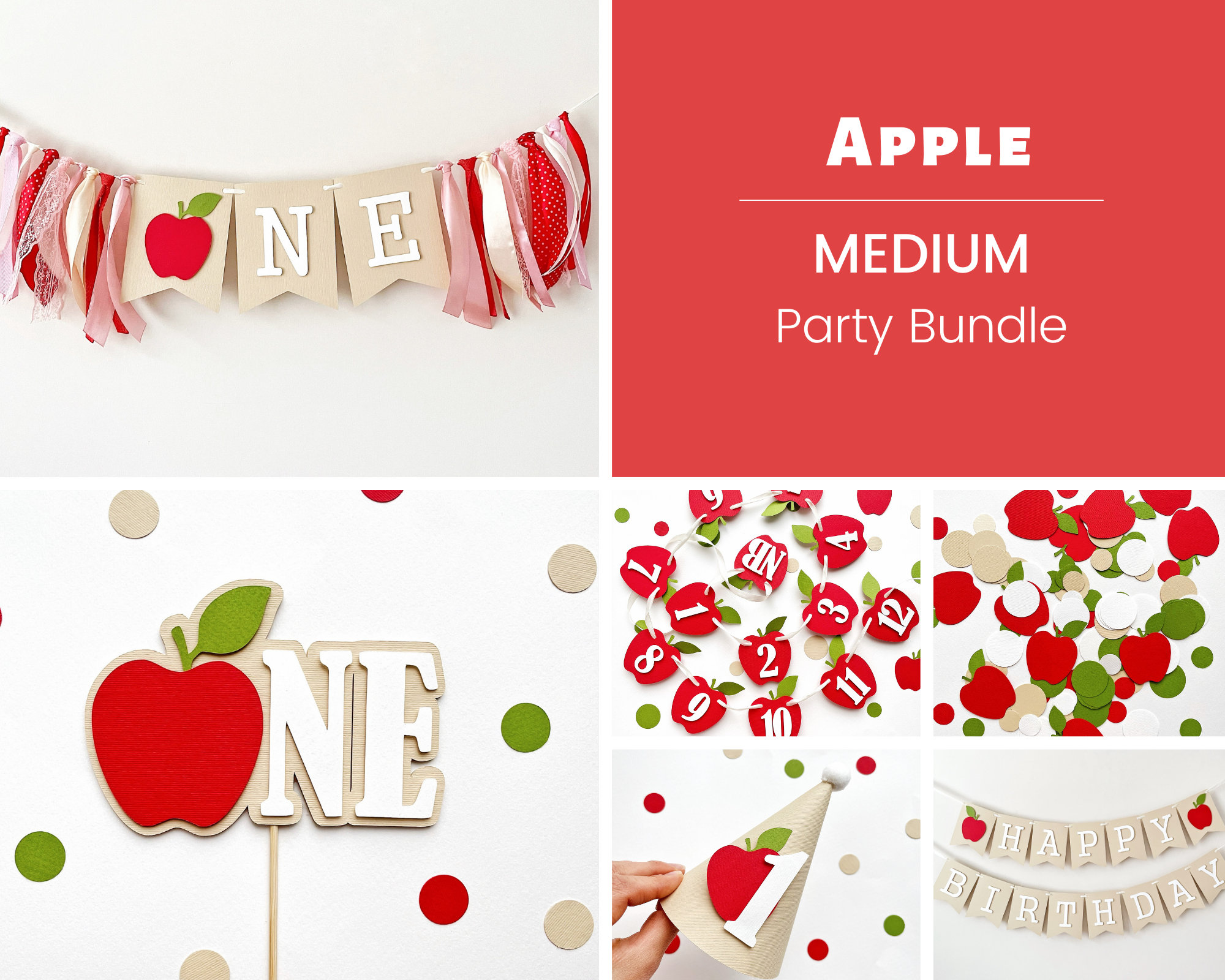 Apple Birthday Decorations, Apple 1st Birthday, Apple of Our Eye Party ...